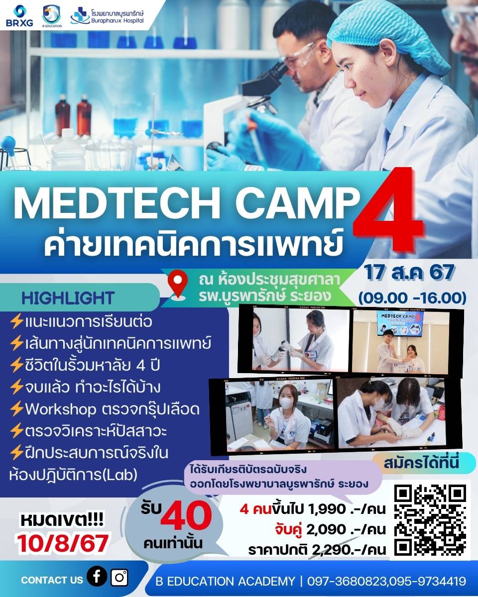 Medtech Camp เทคนิคการแพทย์ ครั้งที่4