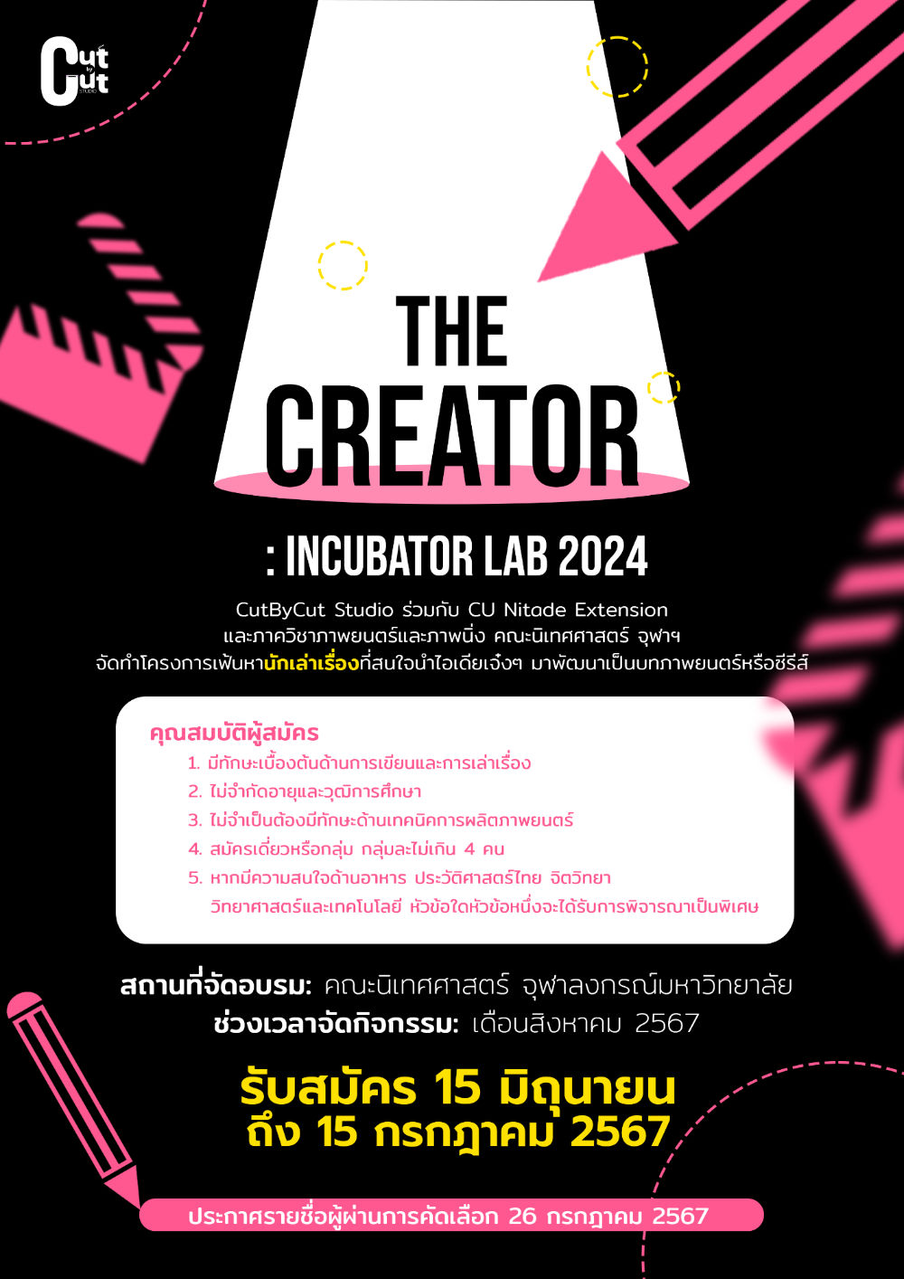 The Creator: Incubator Lab 2024 by CutByCut