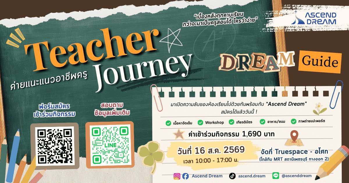 Teacher Journey ค่ายแนะแนวอาชีพครู