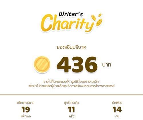 อัปเดท! โครงการ Dek-D Writer’s Charity เปิดขายแล้วจ้า | Dek-D.com