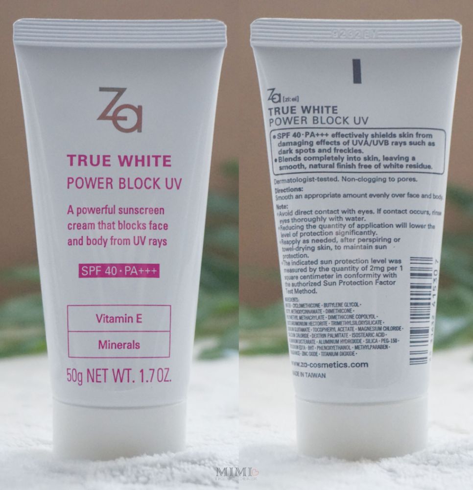 Review: ครีมกันแดด Za TRUE WHITE POWER BLOCK UV SPF40 PA+++ | Dek-D.com