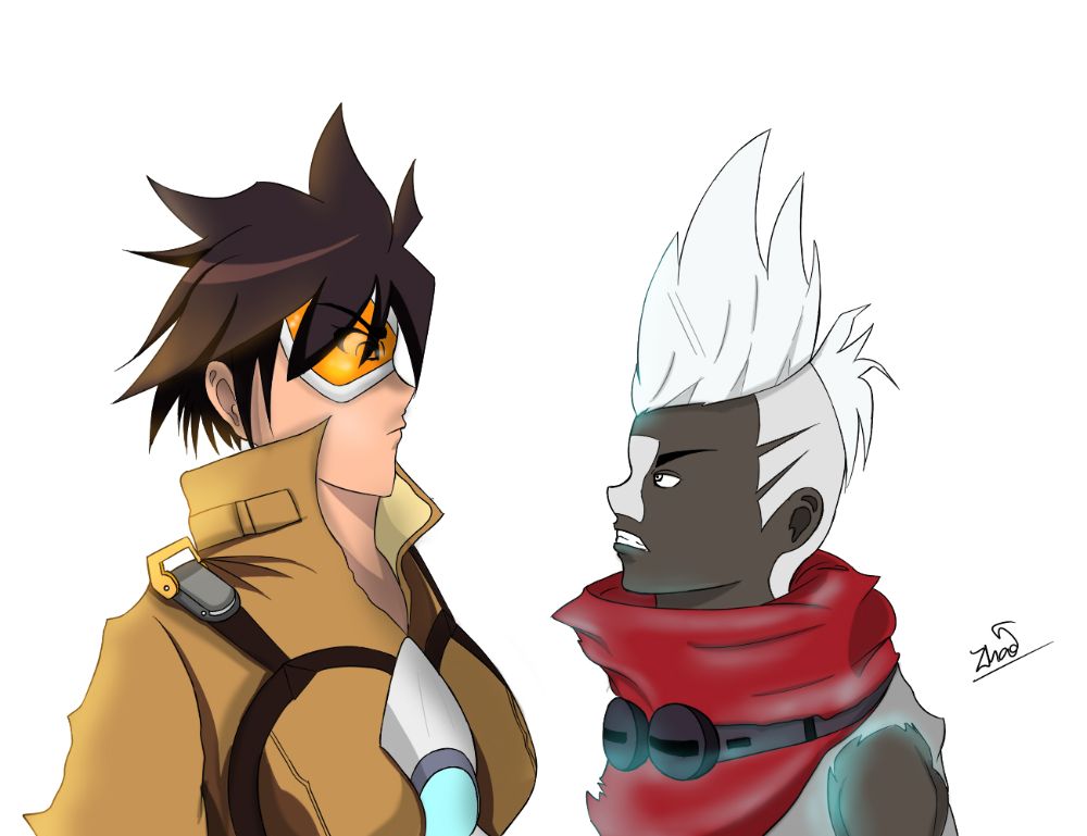 Tracer ใน Over watch กับ ekko ใน LOL (วาดเล่น) | Dek-D.com