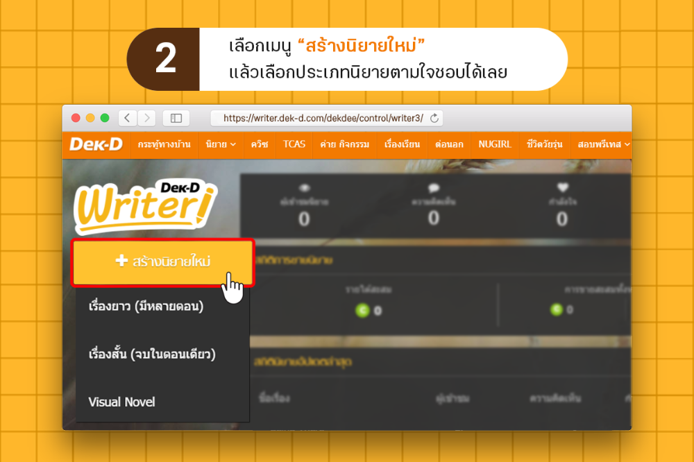 4 ขั้นตอนง่ายๆ ลงนิยายใน Dek-D ฉบับนักเขียนมือใหม่
