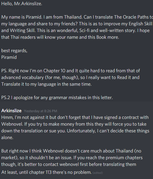 ผมจะแปลจนถึงตอนที่ 113 ครับ หลังจากนี้ถ้าผลตอบรับดีมาก ผมอาจจะไปติดต่อ ...