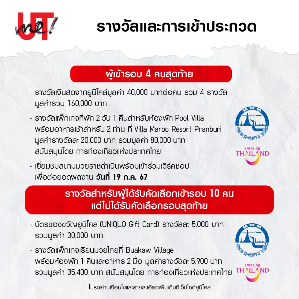 ยูนิโคล่ ชวนนักศึกษาร่วมประกวดออกแบบเสื้อยืด UTme Thai Boxing Design ...