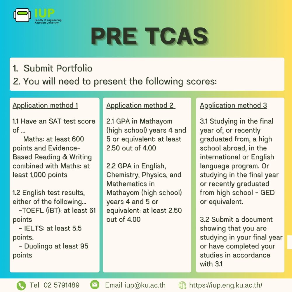 วิศวะอินเตอร์ ม.เกษตร เปิด Pre Tcas 1 | Dek-D.com