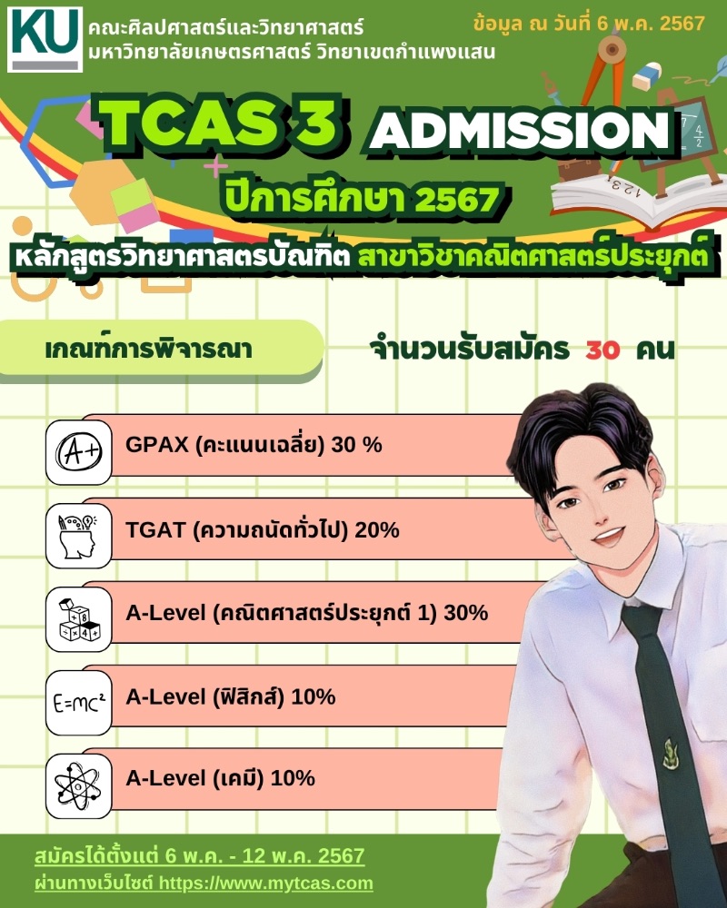 TCAS3 ศวท. มหาวิทยาลัยเกษตรศาสตร์ | Dek-D.com