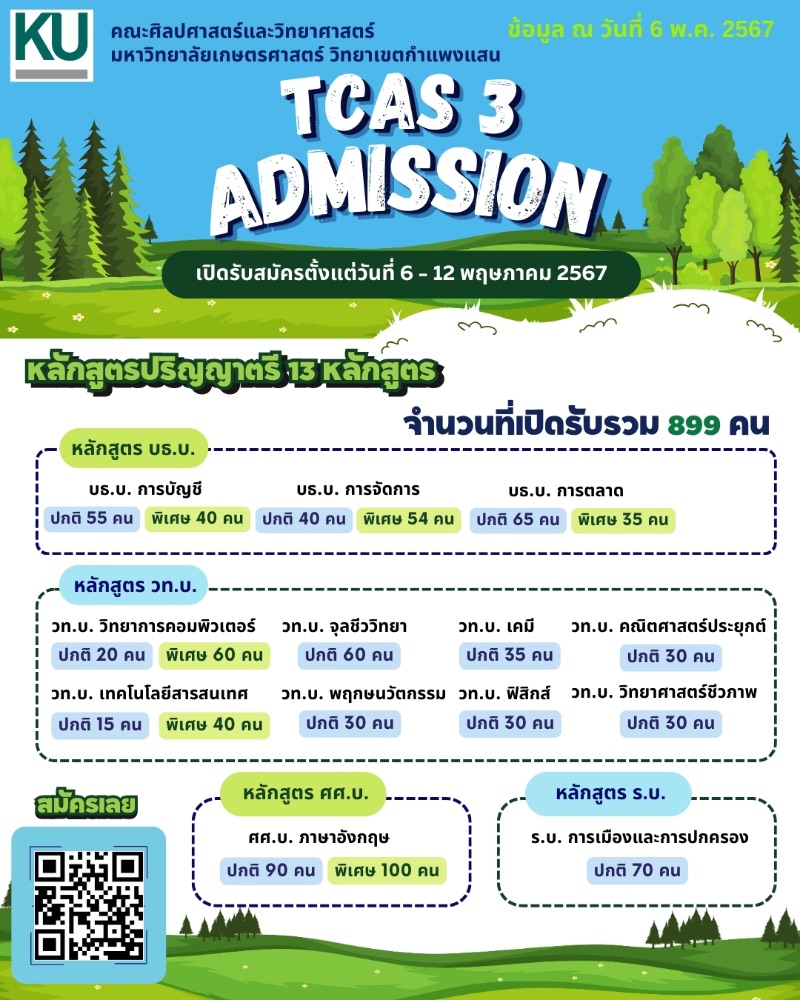 TCAS3 ศวท. มหาวิทยาลัยเกษตรศาสตร์ | Dek-D.com